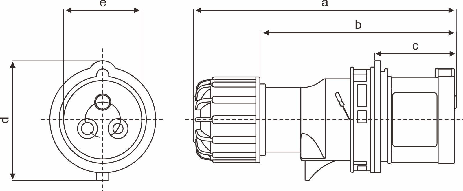 PC Plug Socket Coupling IP 44 013 S