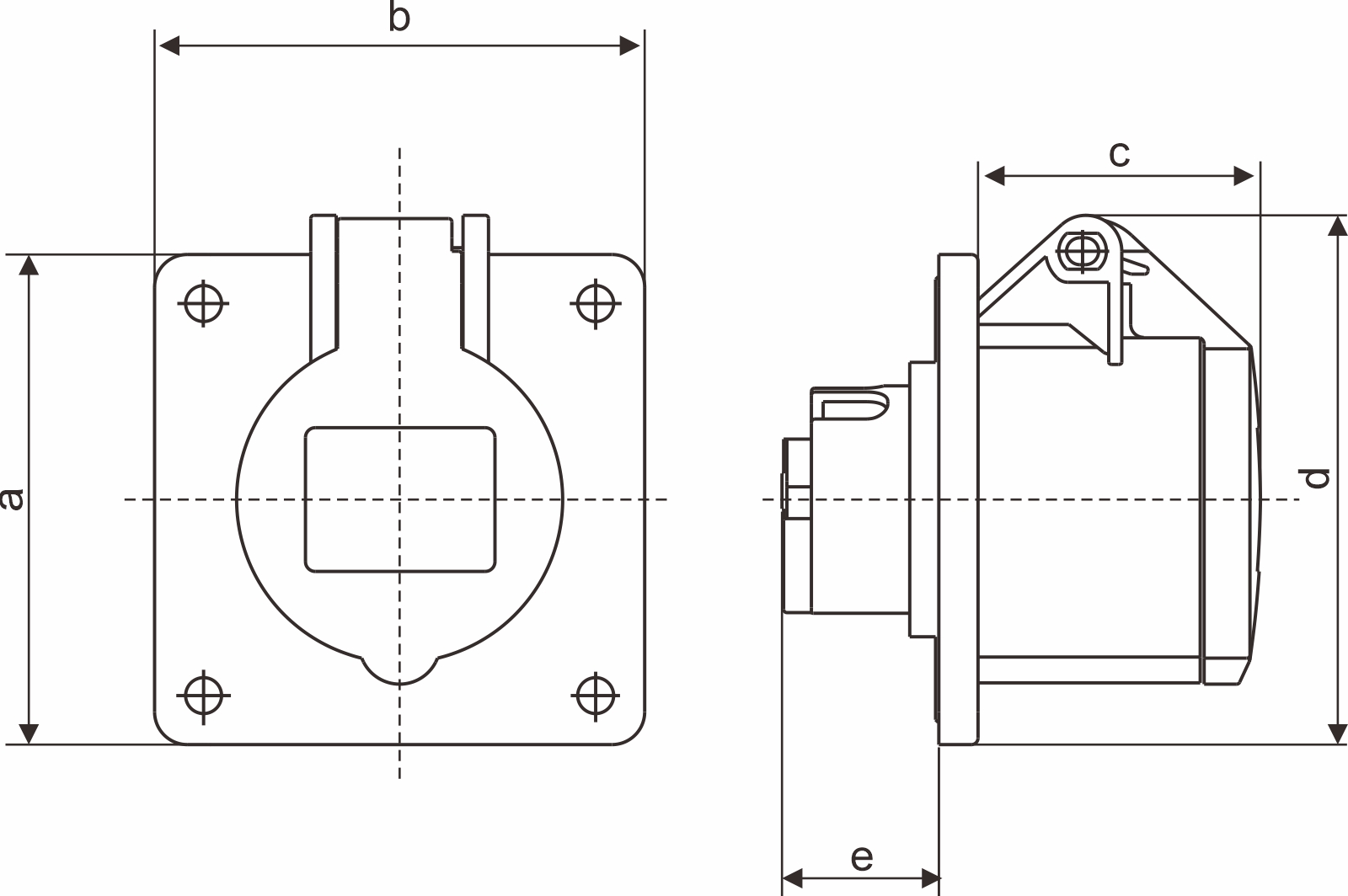 PC Plug Socket Coupling IP 44 313 S