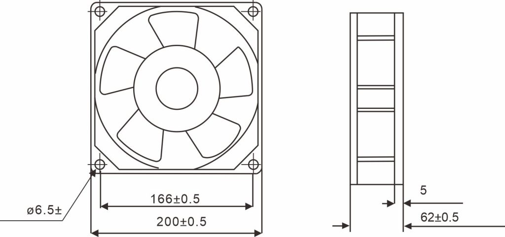 AC Ventilating Fan（200x200x60）