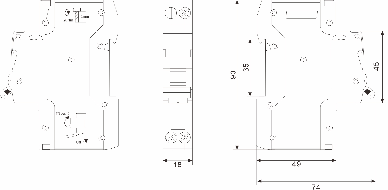 TSN3-32L Residual Current Operated Circuit Breaker (RCBO)