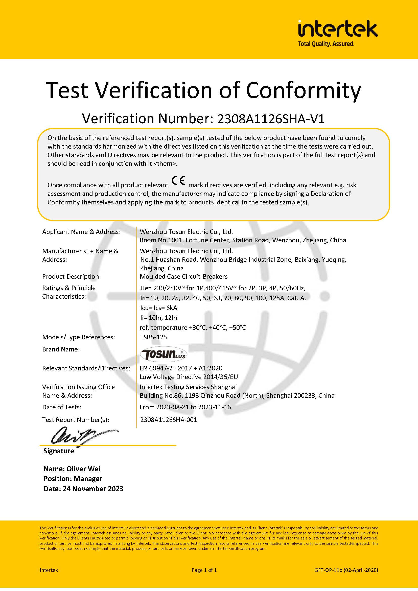 Certificaciones TOSUNlux | CE, CB, TUV y estándares globales