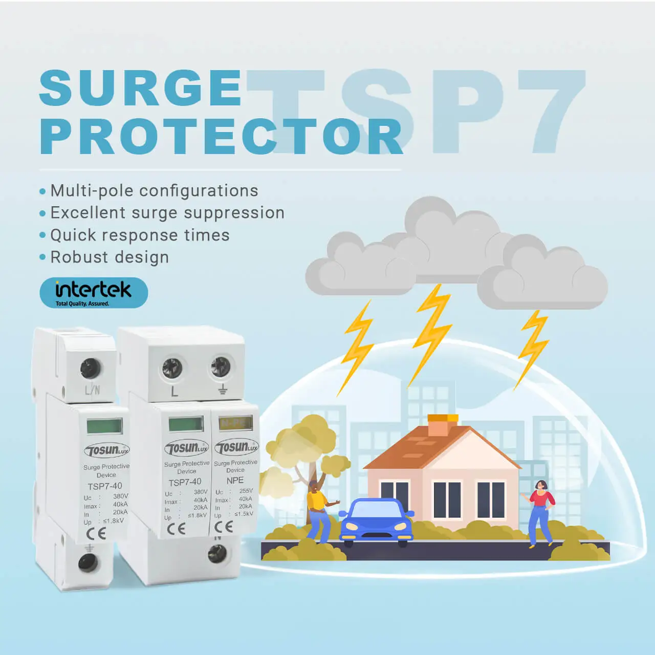 TOSUNlux Surge Protector-Offering Modern-day Electronic Protection