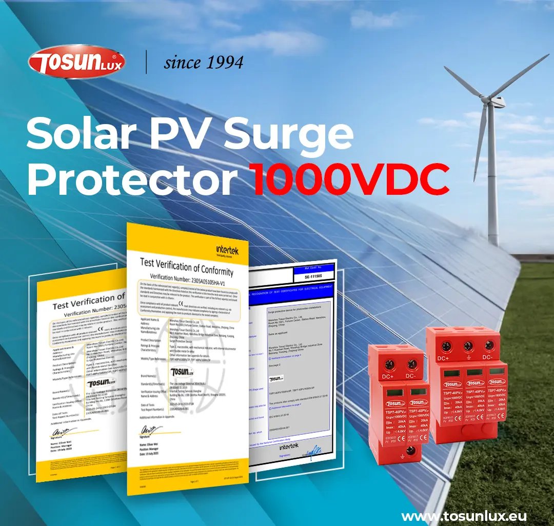 TOSUNlux Solar PV Surge Protector - از سرمایه گذاری خورشیدی خود محافظت کنید