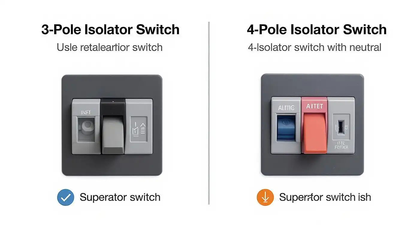 3 Pole vs 4 Pole Isolator Switch: When & How to Use | TOSUNlux